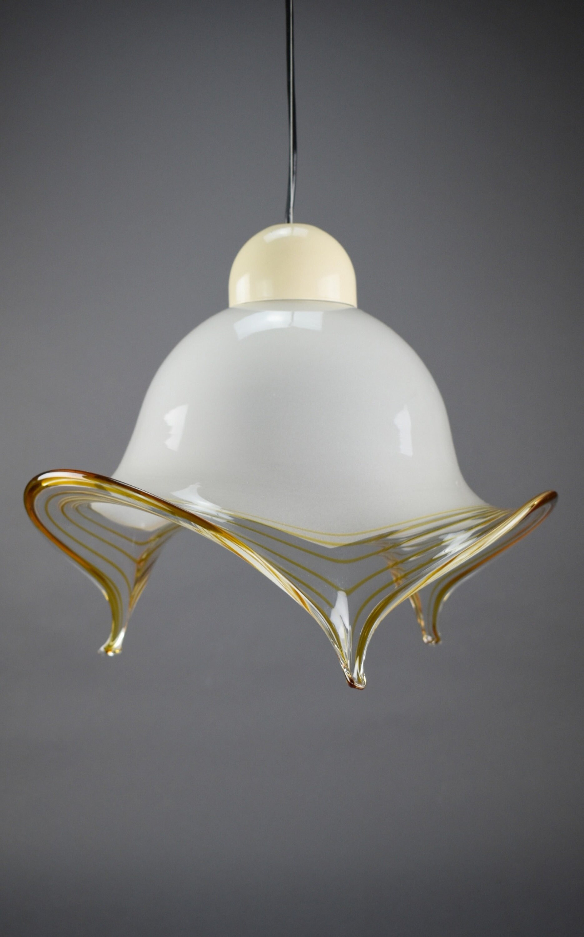 MCM Murano Glass Pendant Light From Italy 70s, 70's Vintage Hanging ...