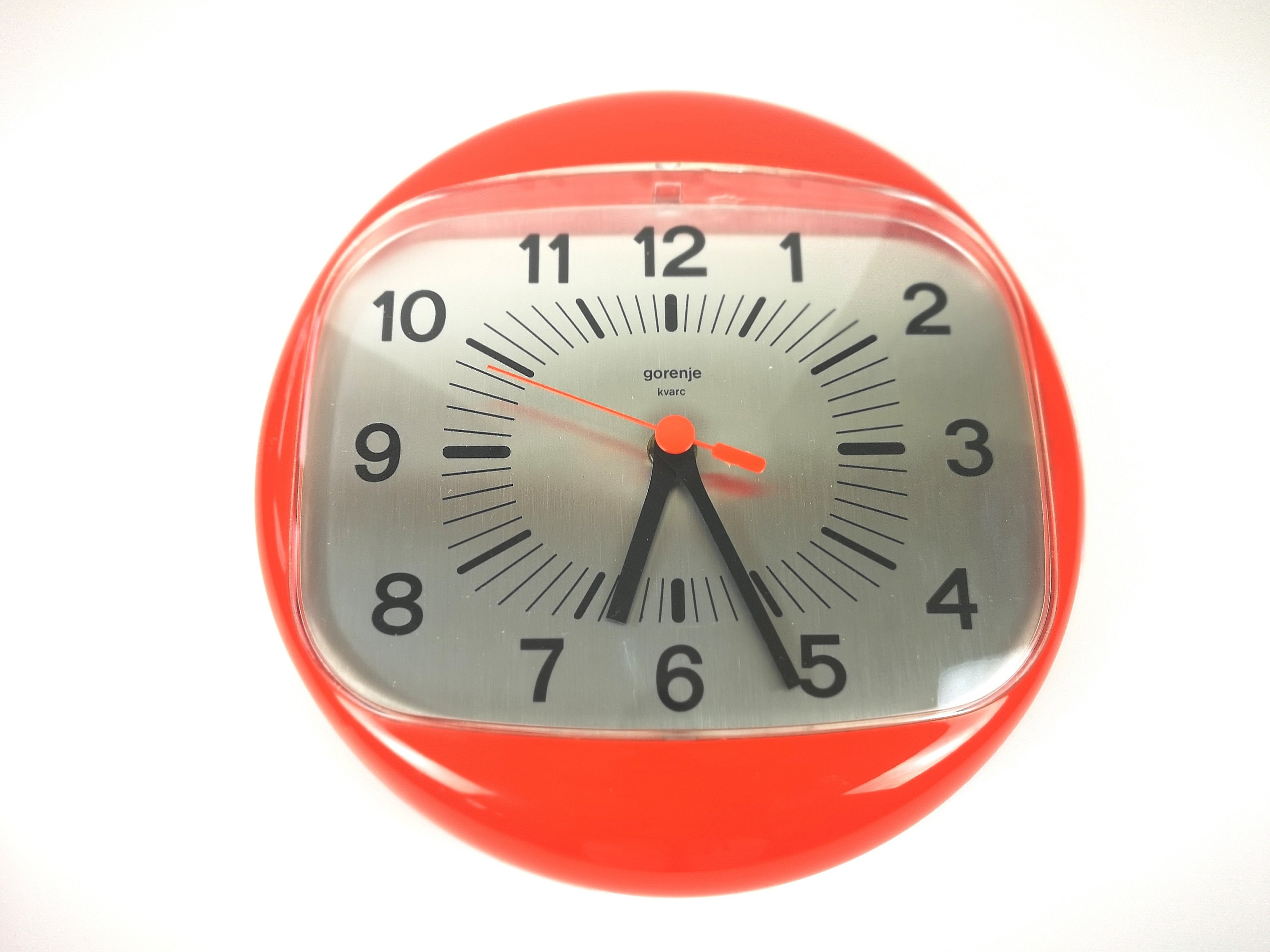 Vintage Orange Capsule Wall Clock, Gorenje, Yugoslavia 70s, Vintage ...