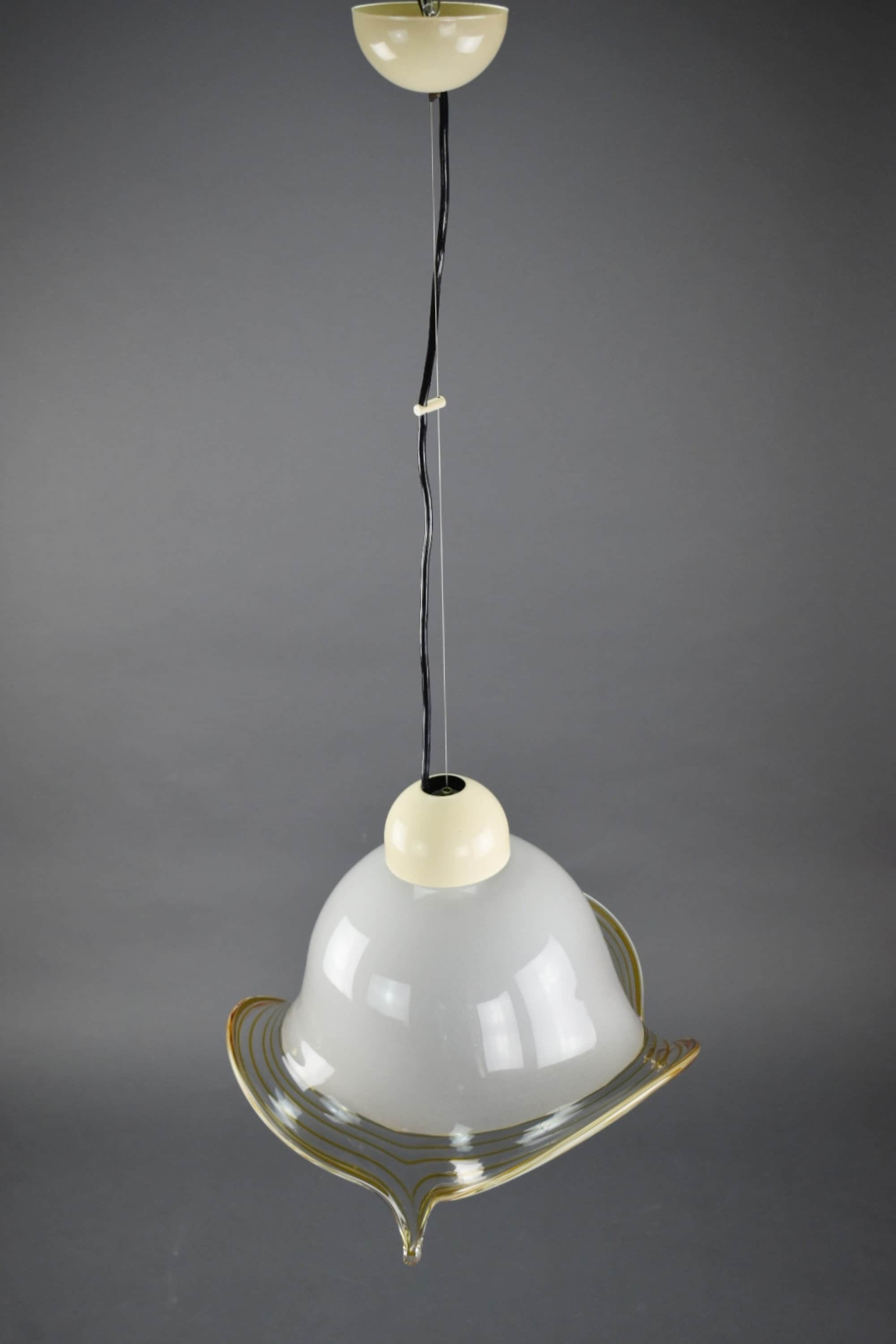 MCM Murano Glass Pendant Light From Italy 70s, 70's Vintage Hanging ...