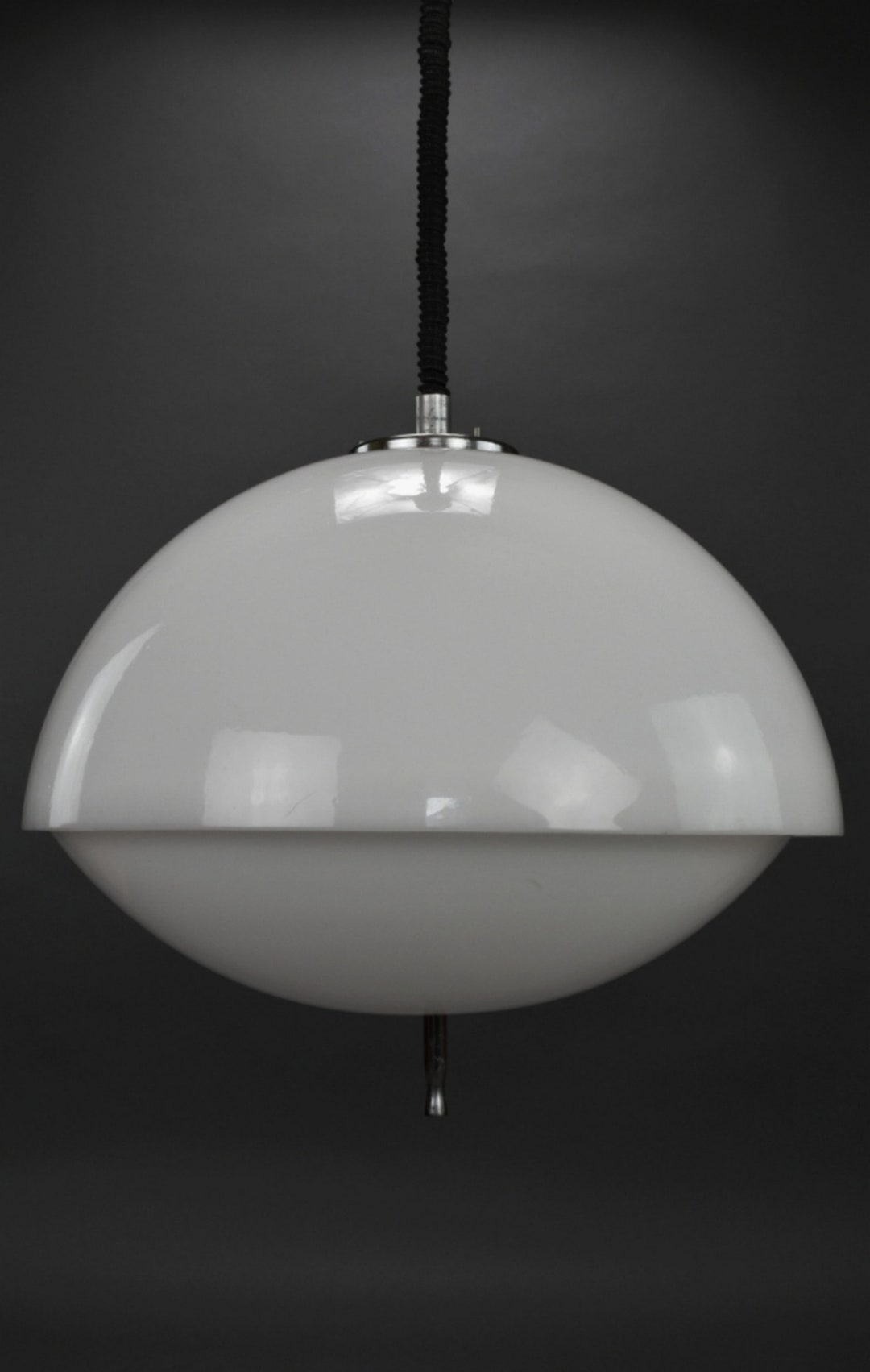 Vintage Meblo Guzzini Pendant Lamp, Space Age White Chandelier, UFO ...