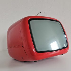 Space Age Red Portable Iskra Minirama Tv/ Yugoslavia 70's/ Red Plastic ...