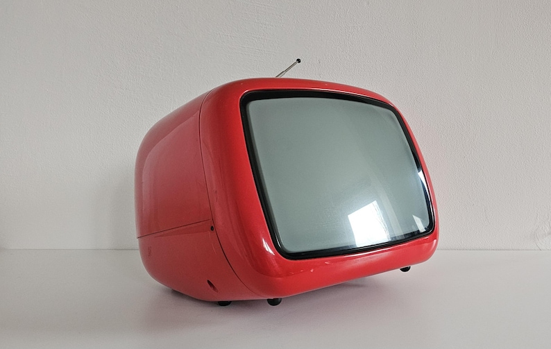 Space Age Red Portable Iskra Minirama Tv/ Yugoslavia 70's/ Red Plastic ...
