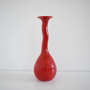 Vintage Red Ceramic Vase/ Rare Handmade Vase/ Vintage Vase Decor/ Retro ...