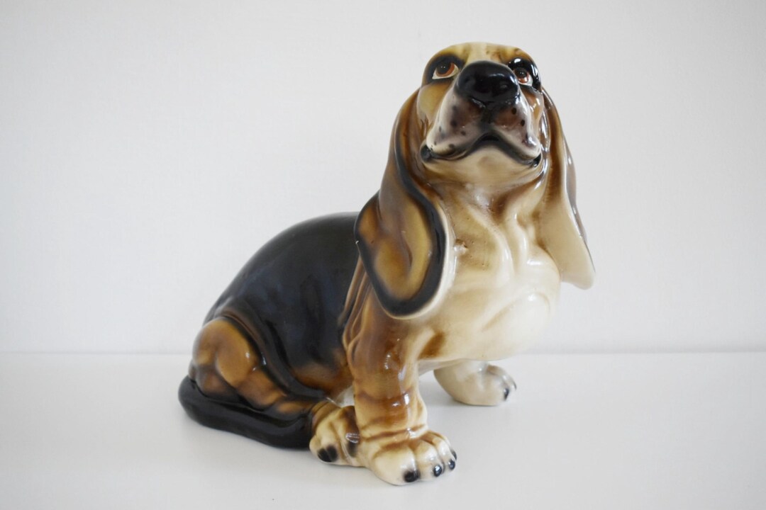 Ceramic Sculpture of Dog/ Vintage Decor/ Vintage From 70's/ Vintage ...