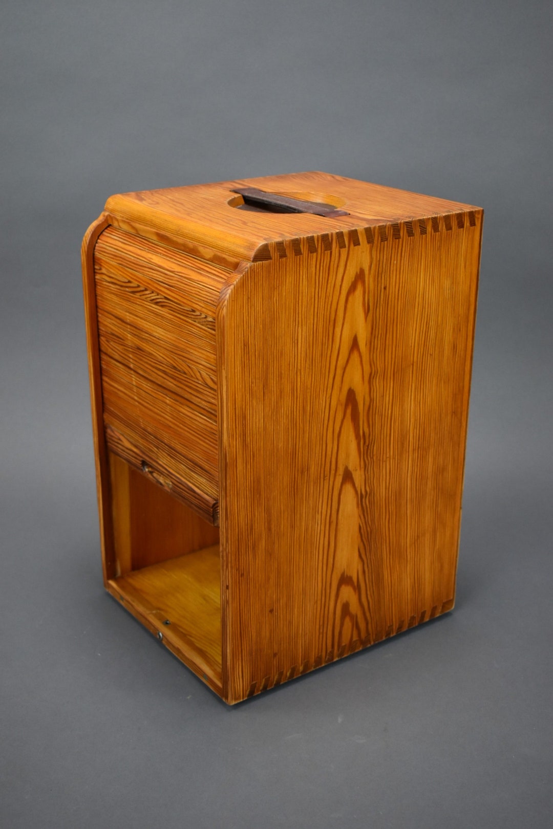 Vintage Roller Box Cabinet, Wooden Portable Cabinet, Handmade Portable ...