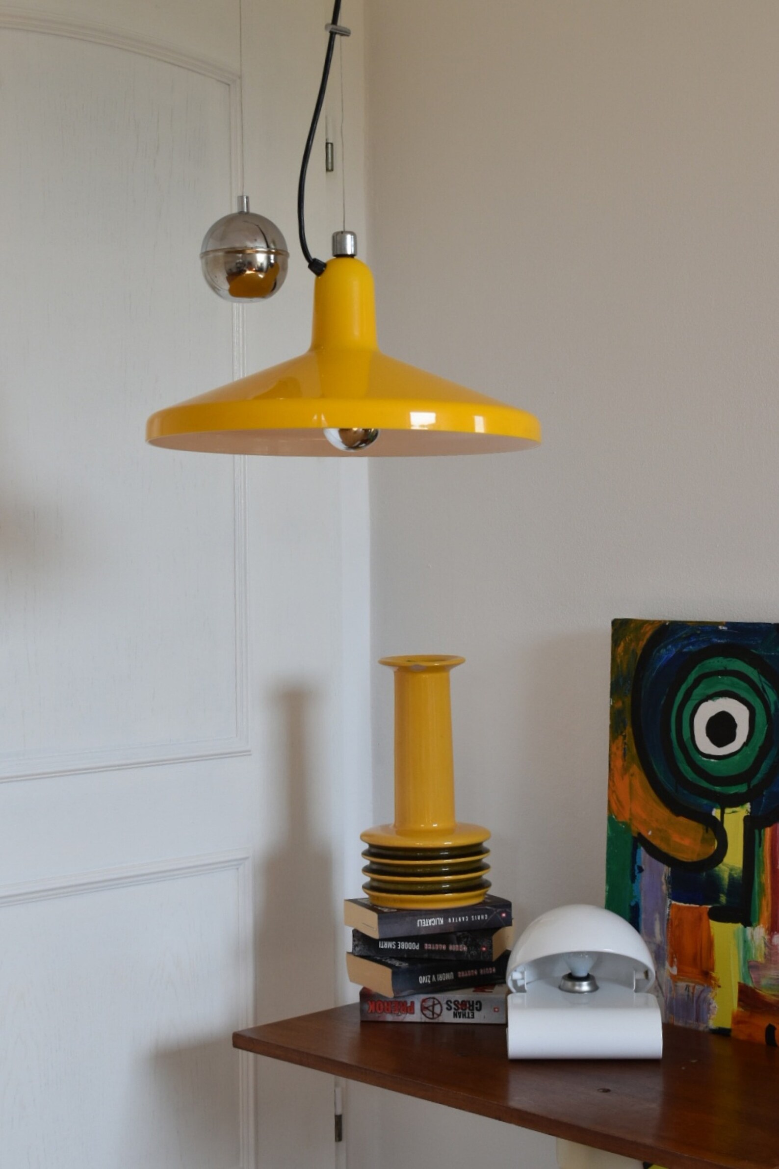 Midcentury Pendant Lamp Model Manta From Meblo for Guzzini/ Modern ...