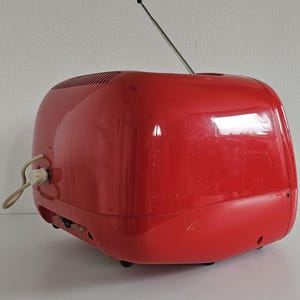 Space Age Red Portable Iskra Minirama Tv/ Yugoslavia 70's/ Red Plastic ...