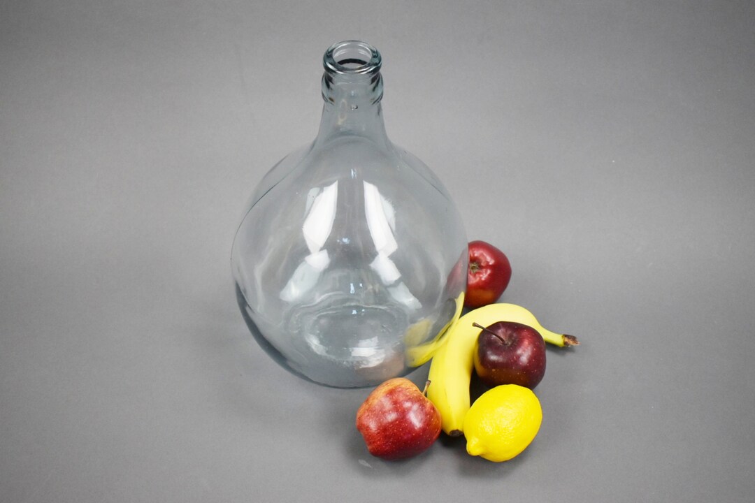 Vintage Transparent Glass Damion From 1950's, Antique Vase From 50's ...