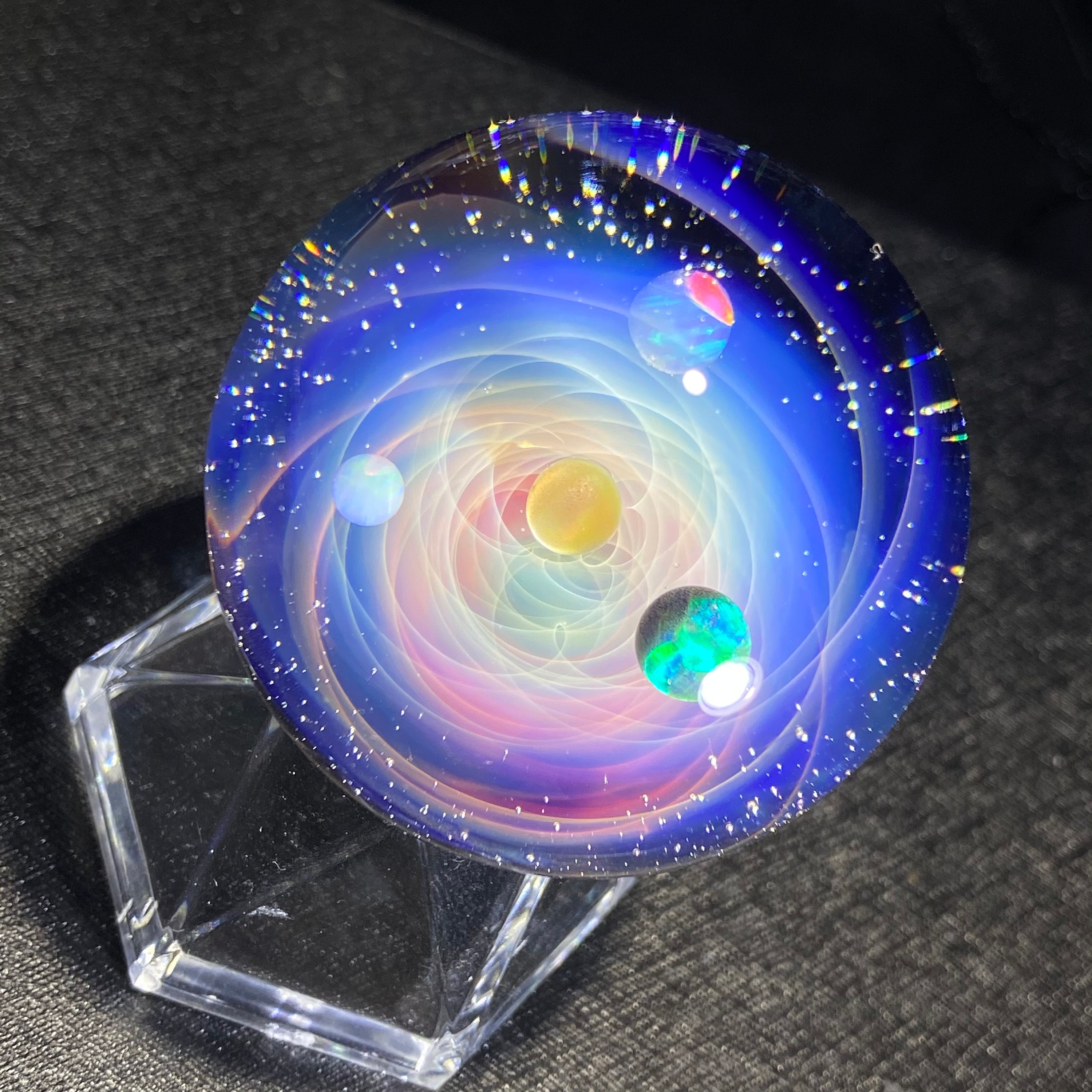 Galaxy glass sphere Glass Orb Twisted Space Glass Marble | Etsy