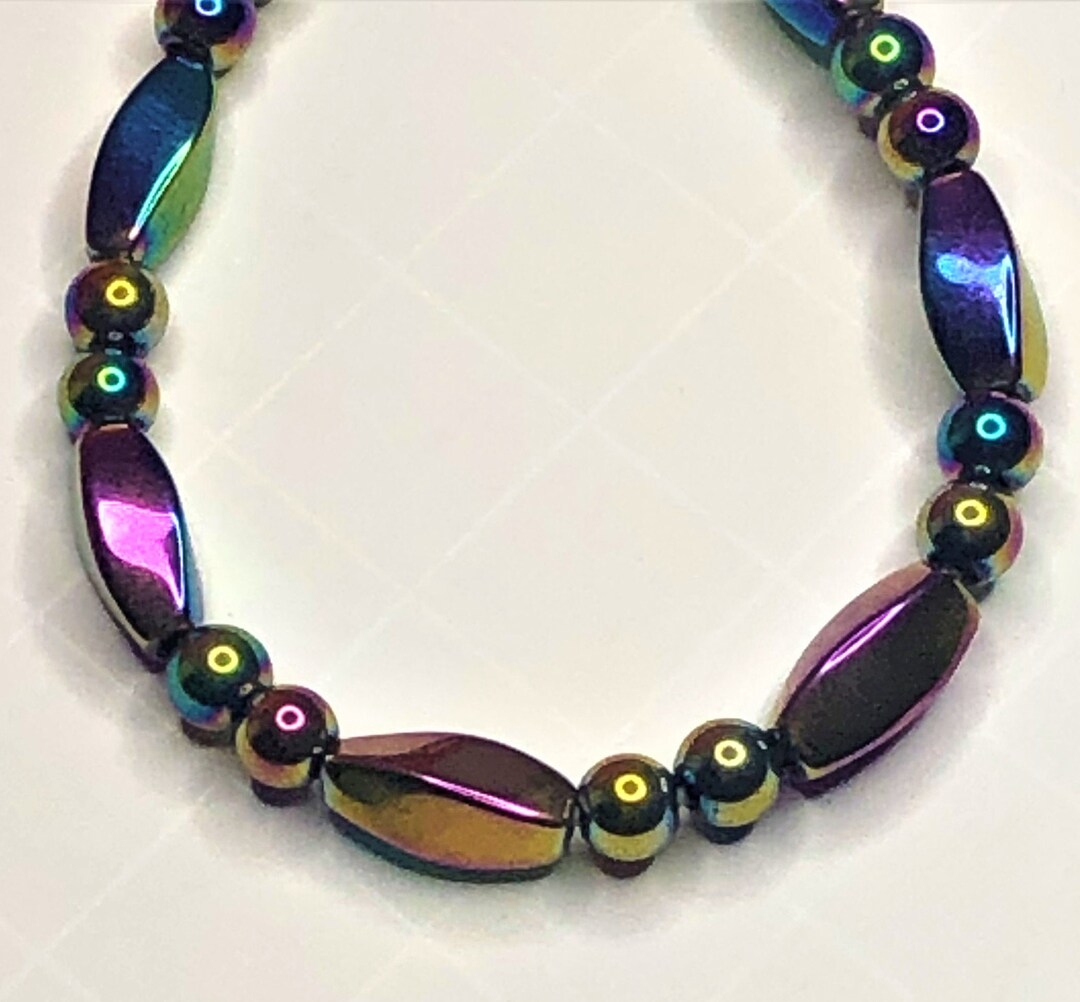 Healing Necklace, Rainbow Magnetic Necklace Diabetic Nerve Pain, Asthma ...