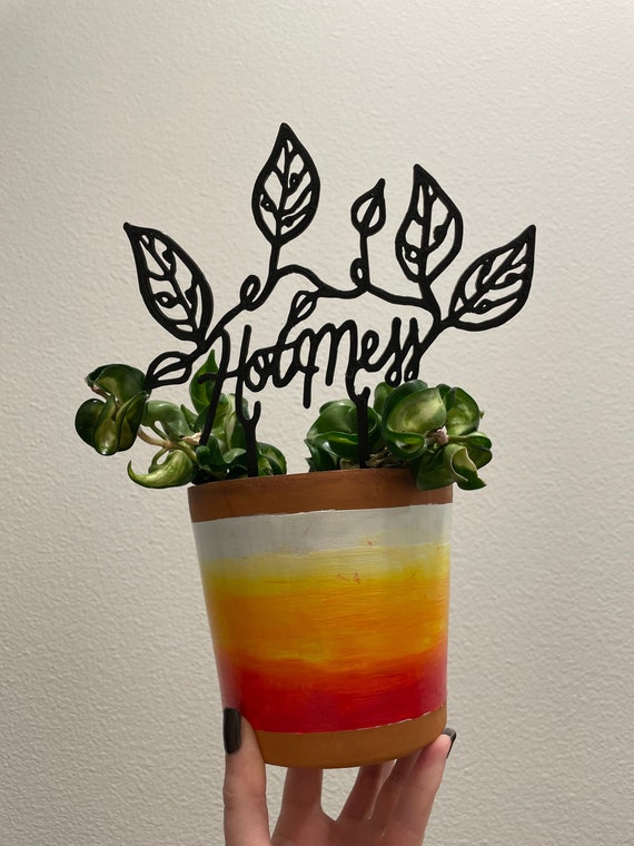 Hot Mess Plant Trellis/plant Tag/plant Sign Plant Pun | Etsy
