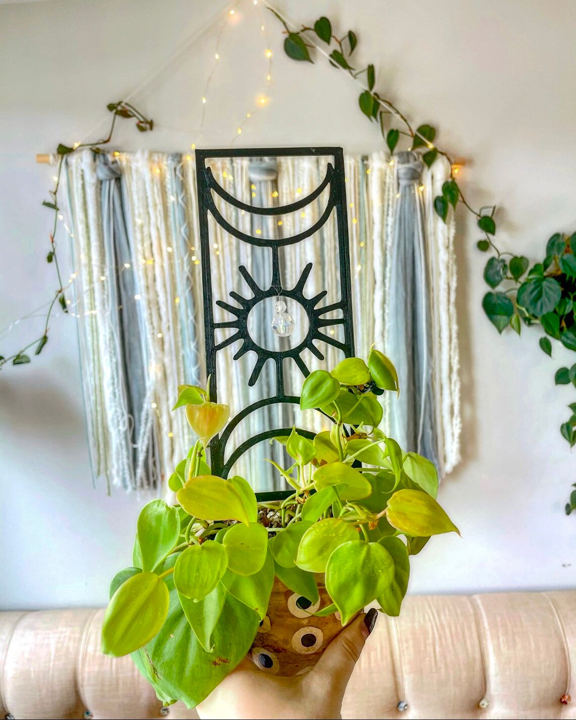 Celestial Sun Catcher Trellis 3D Printed Moon Lunar | Etsy