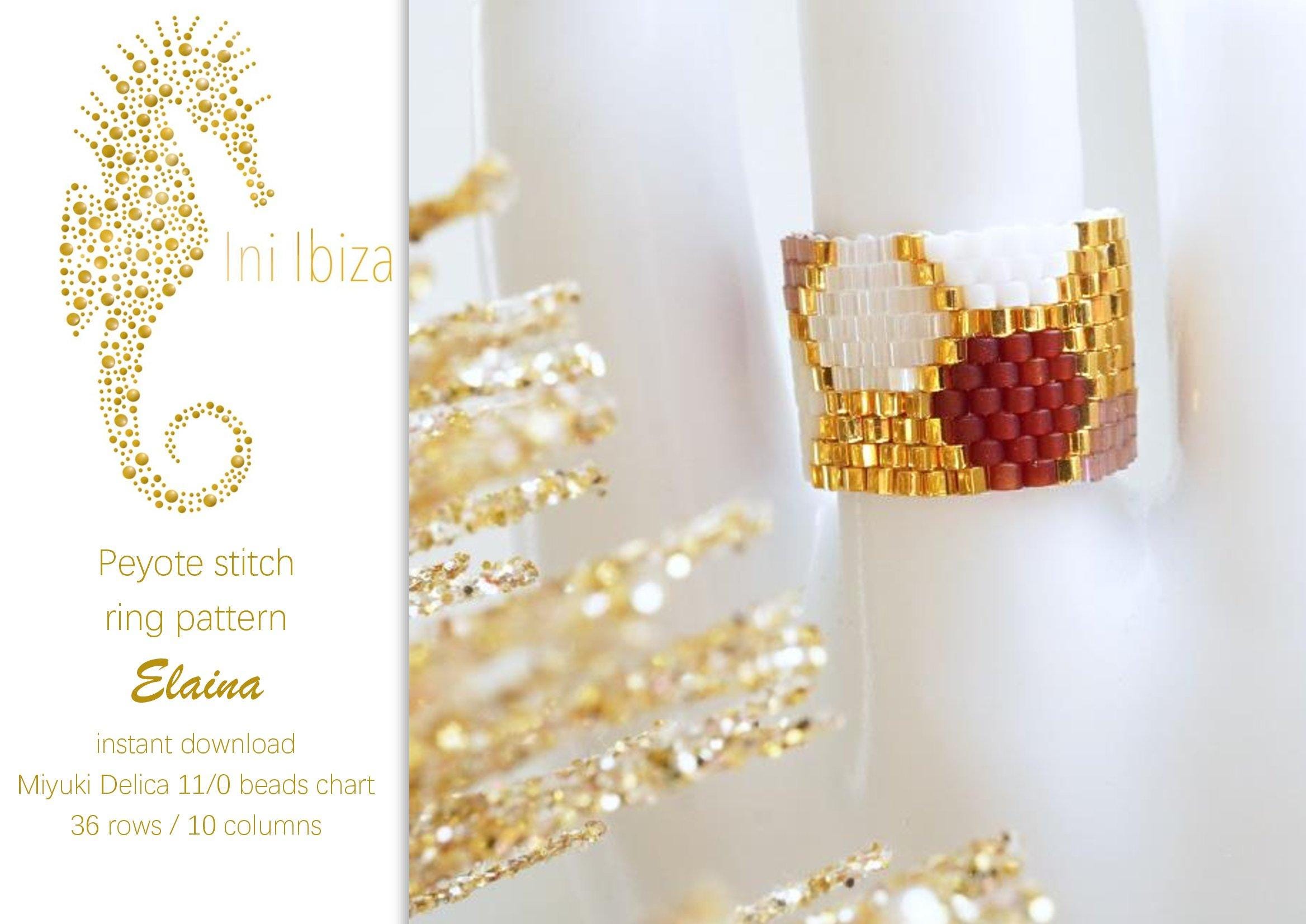 Beaded Ring Pattern “elaina” for Peyote – Immediate PDF Digital ...