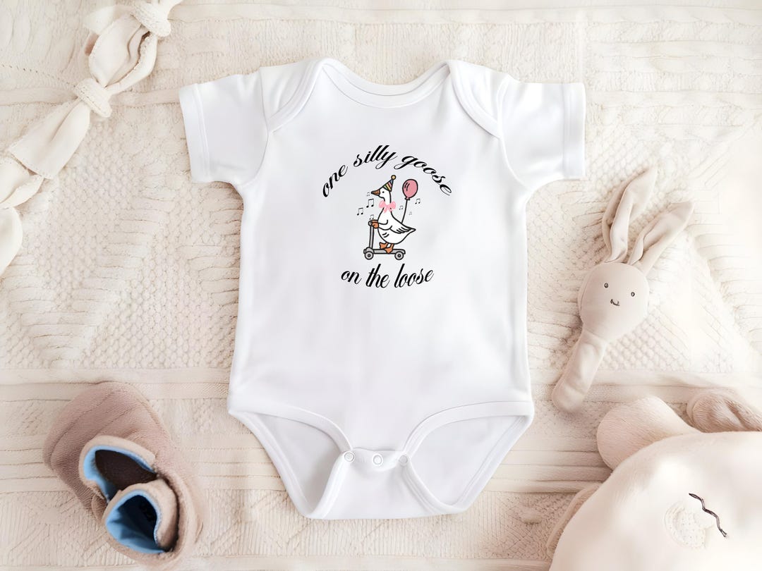 One Silly Goose Romper, Silly Goose Toddler Boy Shirt, Funny Baby ...