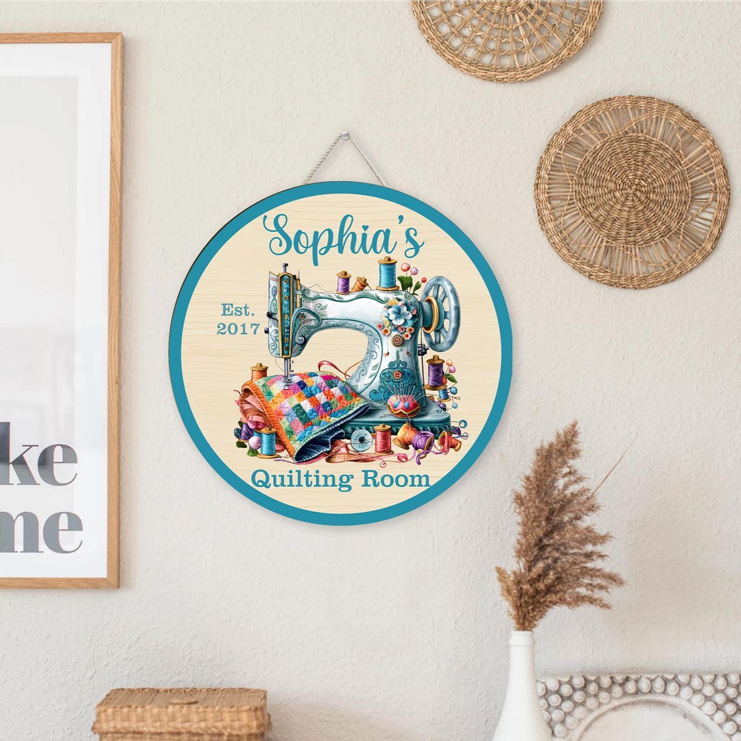 Vintage Sewing Wooden Sign: Personalized Craft Room Decor - Etsy