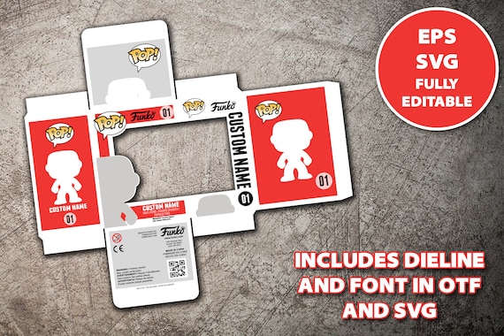 Funko Pop Template Box in SVG Funko Box Vector Funko Box - Etsy España