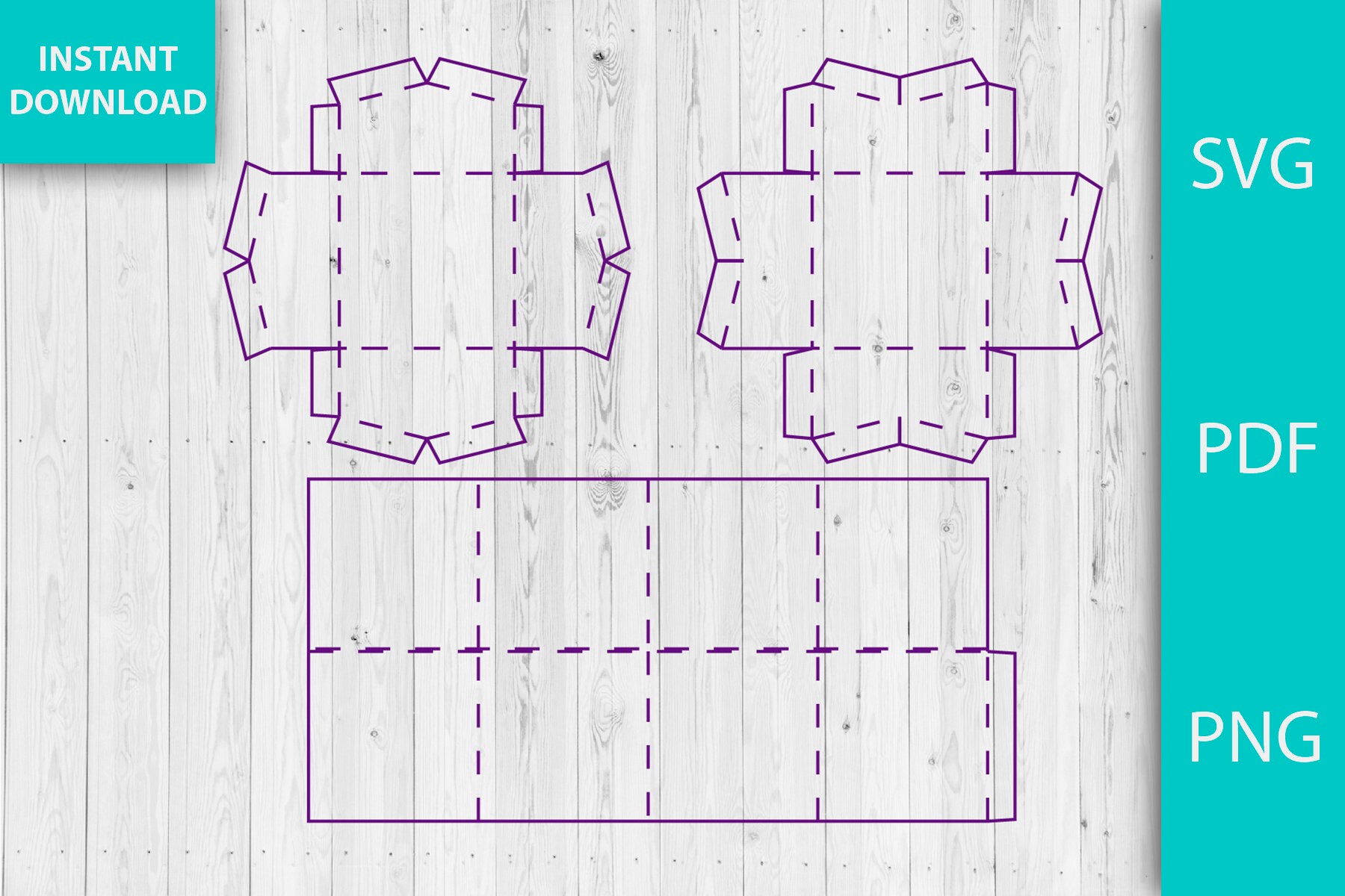 Box Template SVG Rectangular Box SVG Packaging Box SVG Box - Etsy España