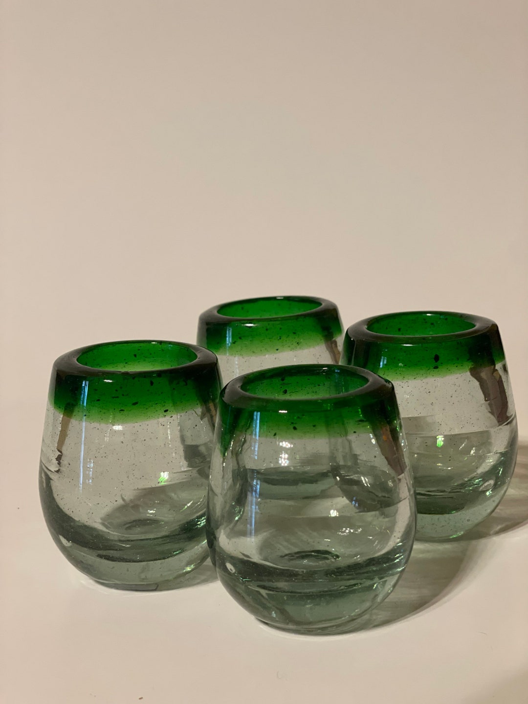 Mini Round Barrel With Green Rim - Etsy