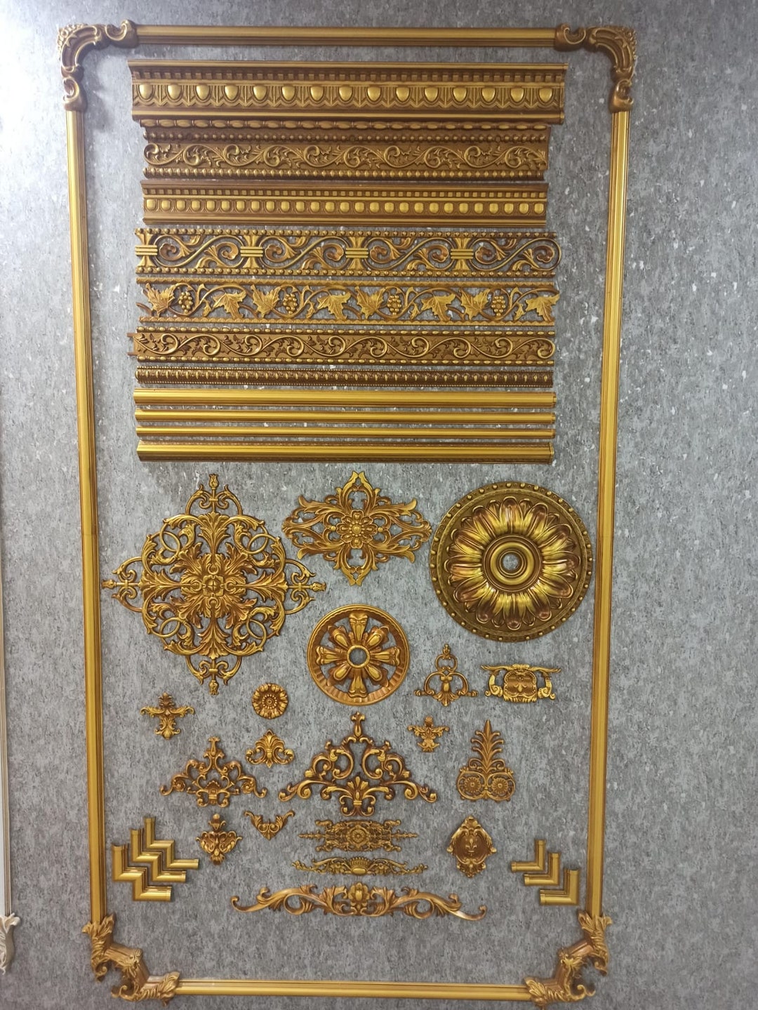 Embroidered Decorative Plastic Wall Decor Brown, Gold, Silver, Bronze ...