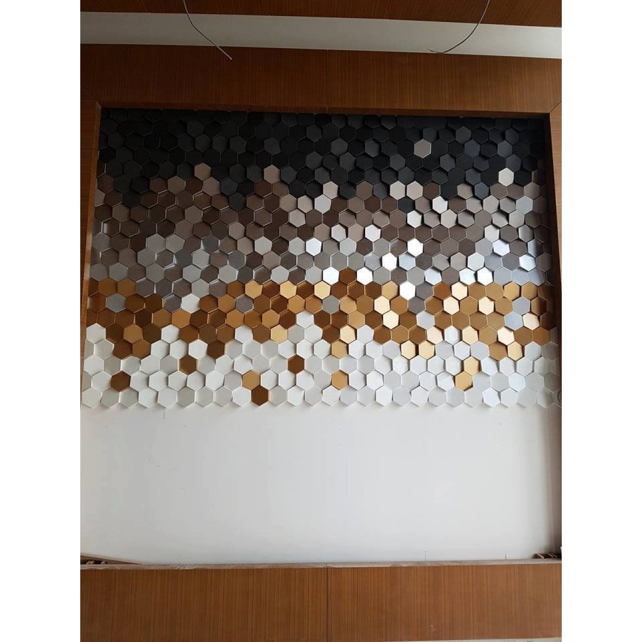Hexagonal 3D Wall Panels NORM Design, 3D Wall Panelling System for Wall ...