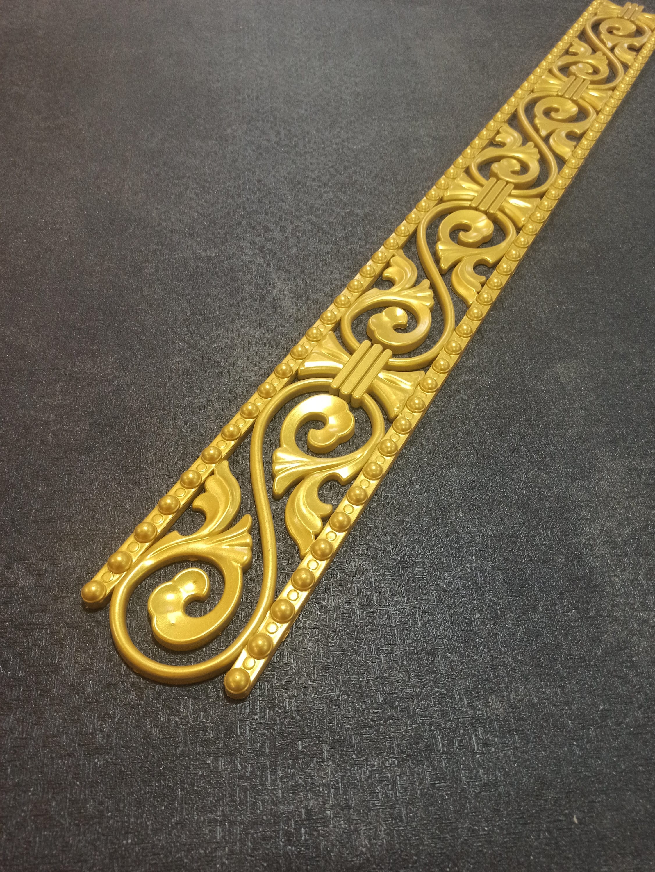 Embroidered Decorative Plastic Wall and Ceiling Bordure Brown, Gold ...