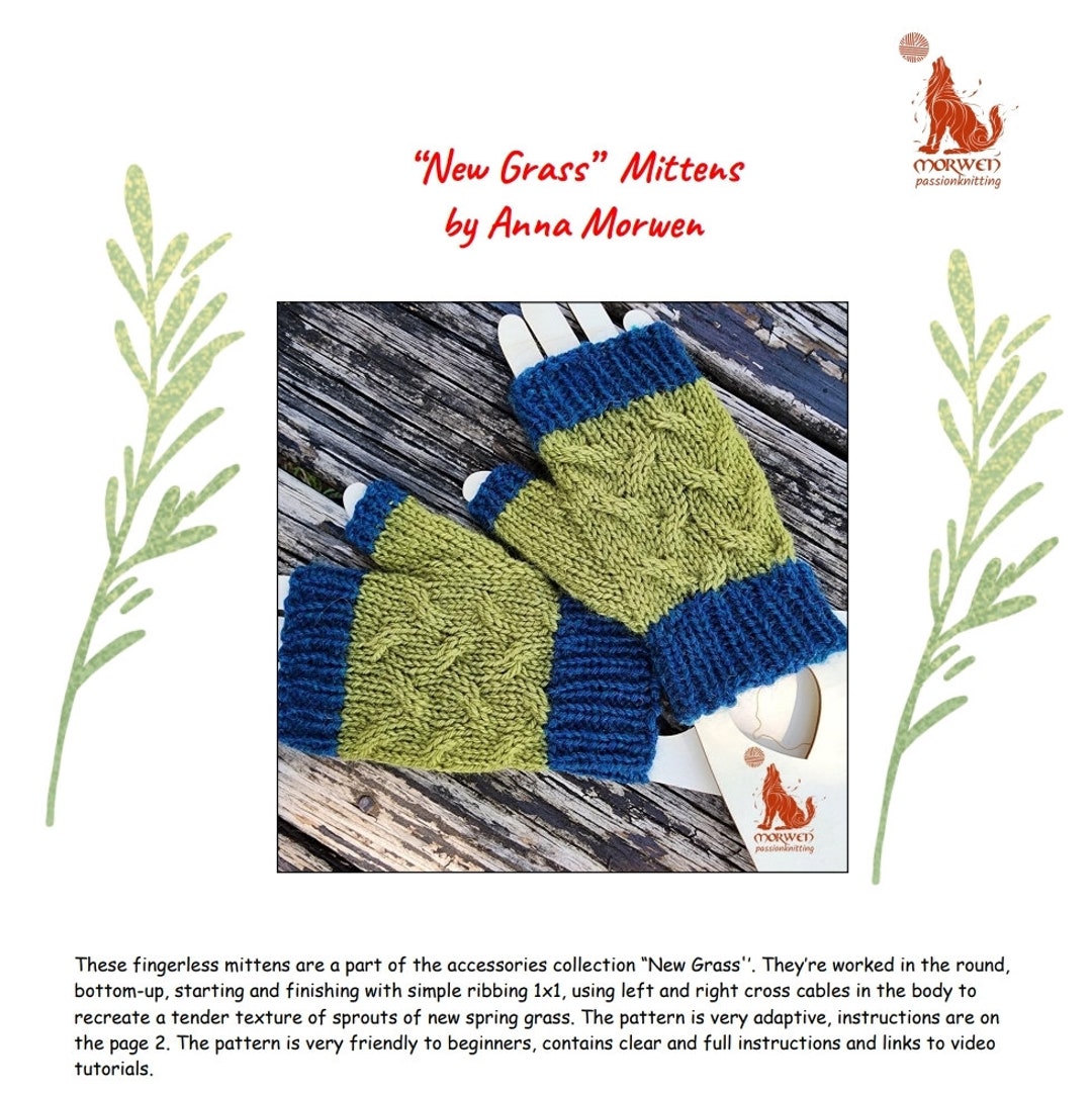 Knitting Pattern in Ukrainian and English New Grass - Etsy