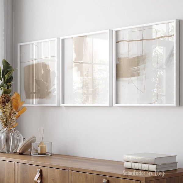 Neutral Abstract Art - Etsy