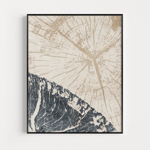 Tree Ring Wall Art, Set of 3 Neutral Prints, Tryptic Tree Rings Art ...
