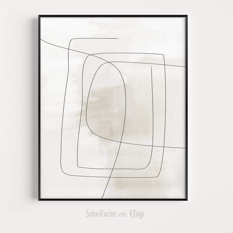Minimalist Modern Line Abstract Art Printable Gallery Set of - Etsy