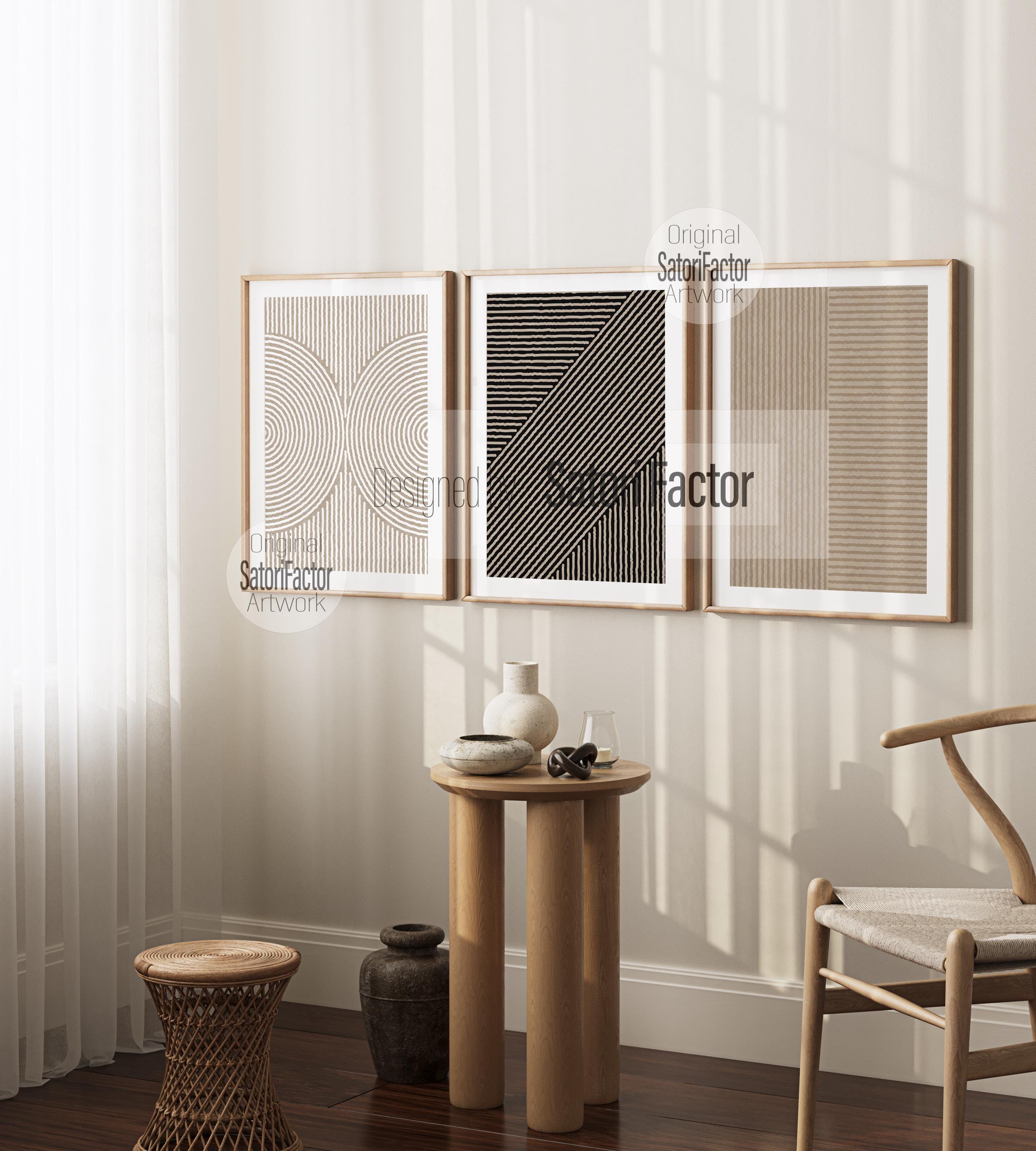 Neutral Abstract Line Art Prints: Minimalist Home Decor (digital ...