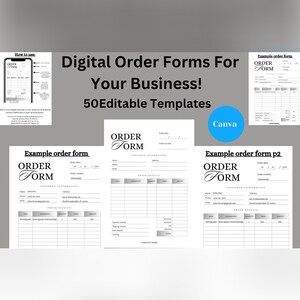 Digital Order Forms 50 Pages Canva, Order Form Templates for Small ...