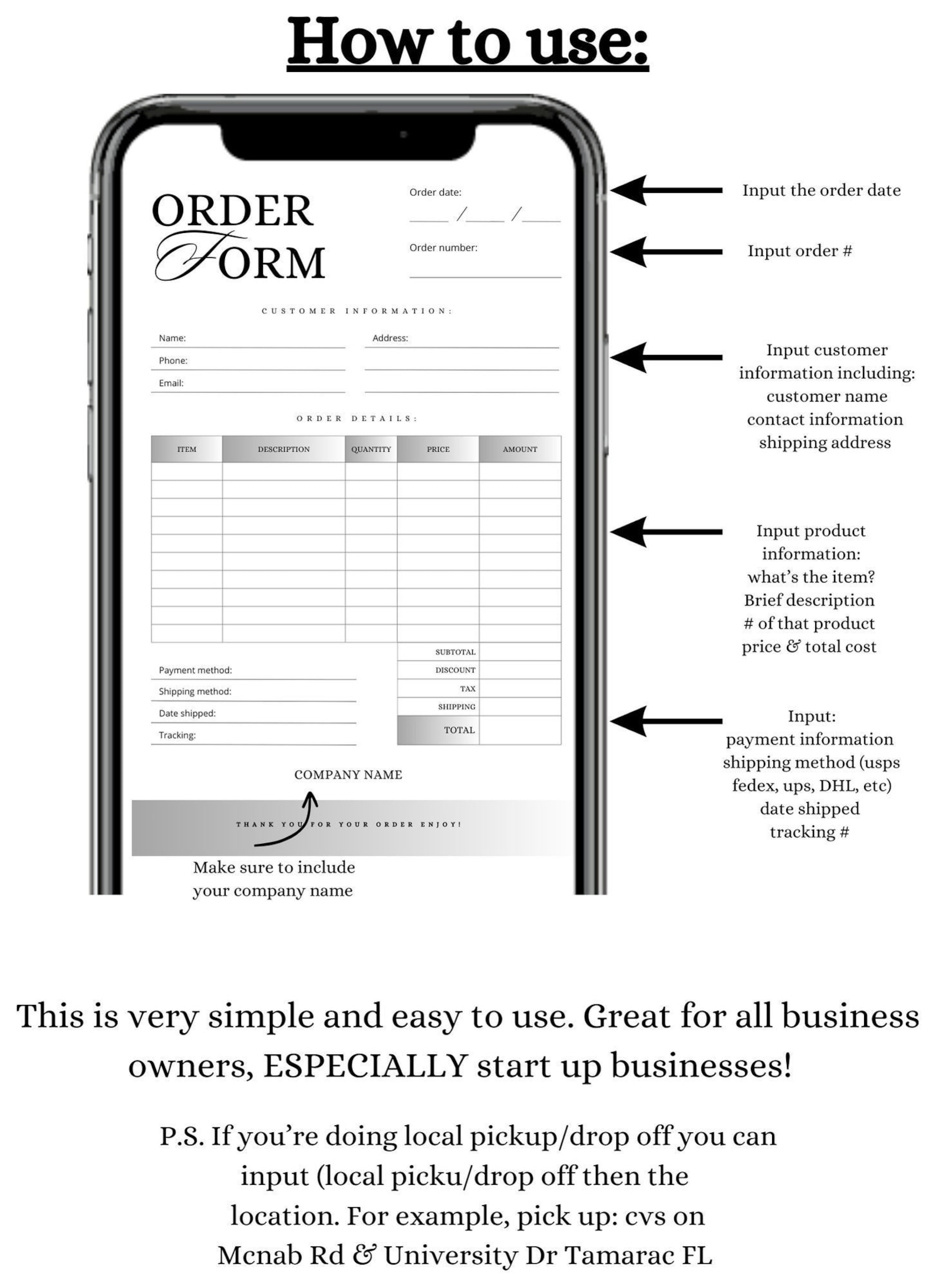 Digital Order Forms 50 Pages Canva, Order Form Templates for Small ...