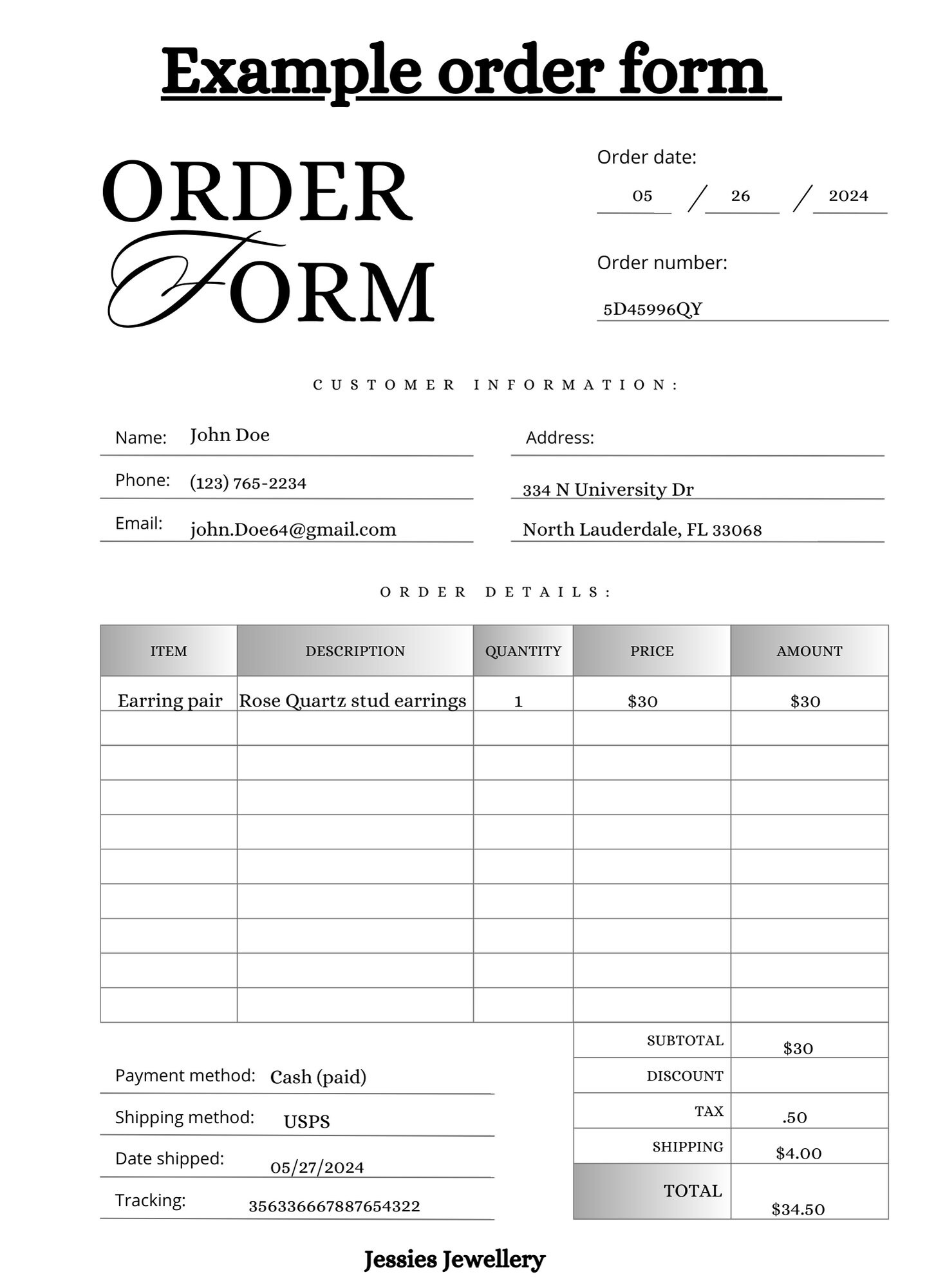 Digital Order Forms 50 Pages Canva, Order Form Templates for Small ...