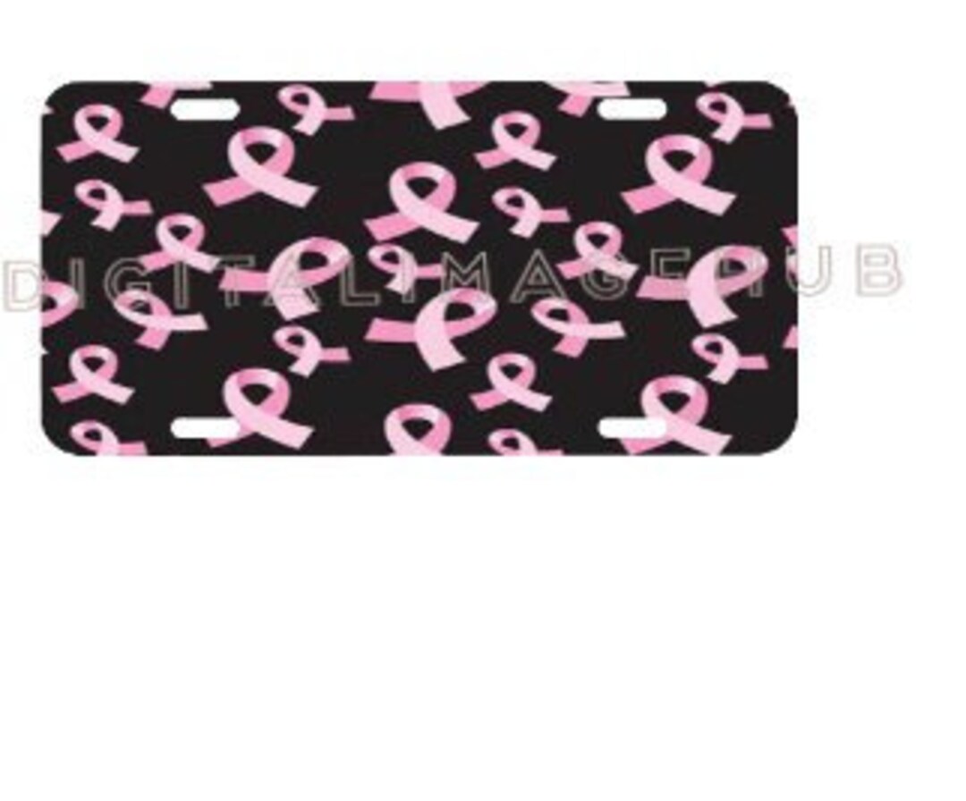 Breast Cancer Png, License Plate Svg, Breast Cancer License Plate ...