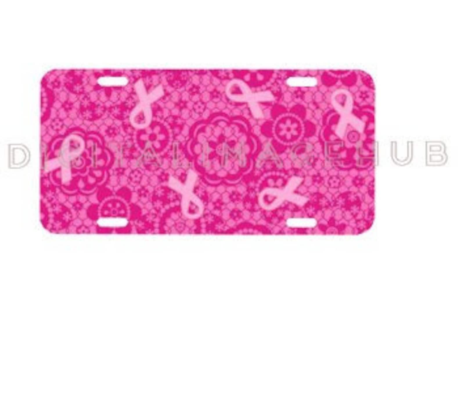 Breast Cancer Png, License Plate Svg, Breast Cancer License Plate ...