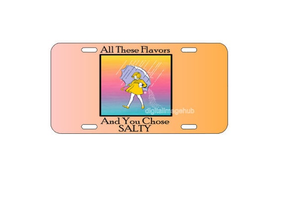 Funny Svg Salty Svg License Plate Svg License Plate Design | Etsy Canada