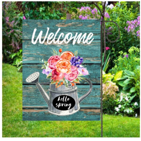 Flower Garden Flag Svg - Etsy
