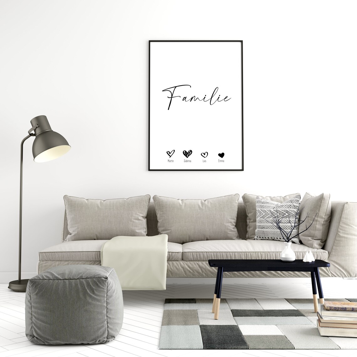 Familienposter, Familie Poster, Family, Muttertag Vatertag Geschenk ...