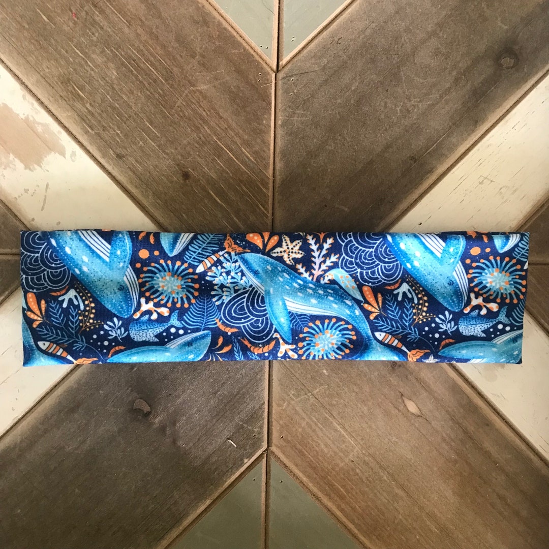 Whale Headband, Stretch Headband, Alaska, Belugas, Orcas, Womens ...