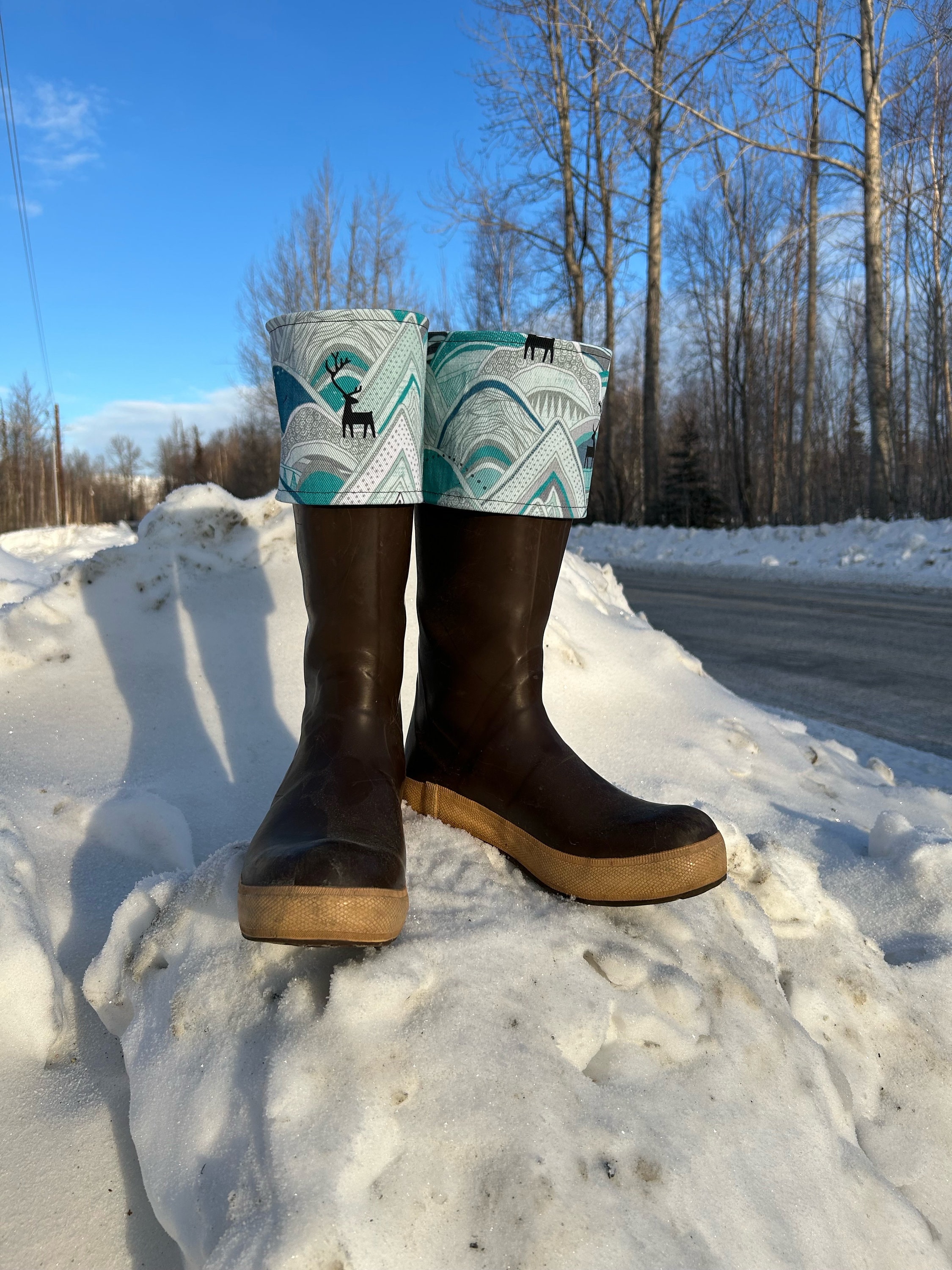 Boot Cuffs, AKTUF, Womens, for Her, Boot Topper, Hiking, Fish, Alaska ...