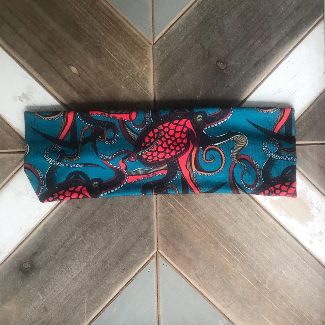 Octopus Stretch Headband, Ocean, Sea Life, Octopus, Workout Headband ...