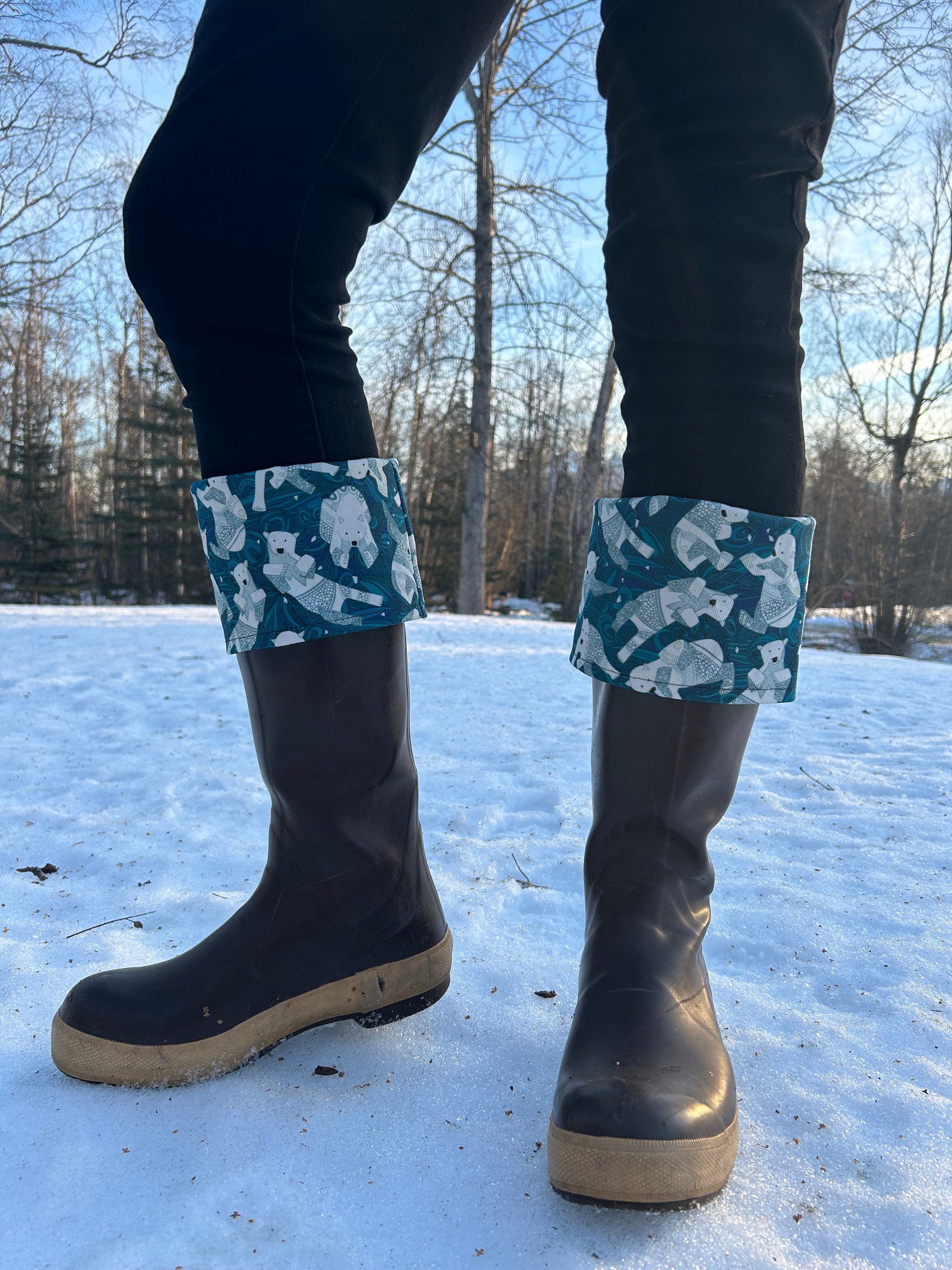 Boot Cuffs, AKTUF, Womens, for Her, Boot Topper, Hiking, Fish, Alaska ...
