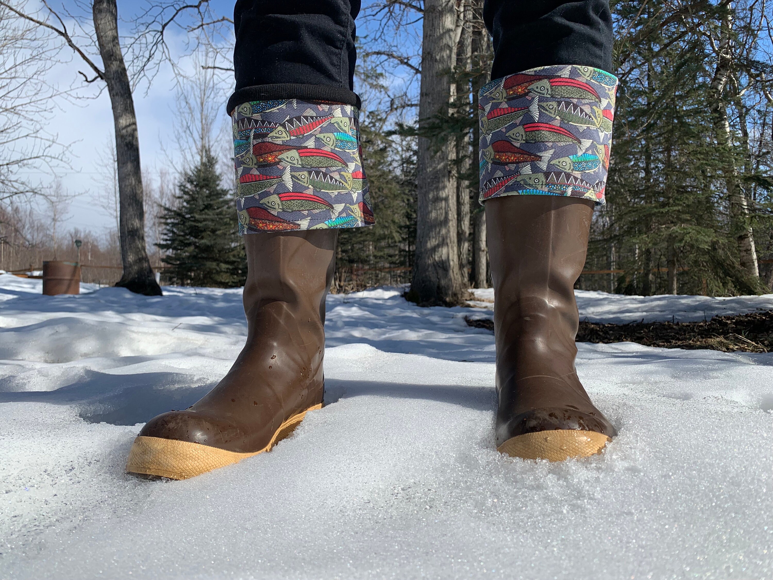 Boot Cuffs, AKTUF, Womens, for Her, Boot Topper, Hiking, Fish, Alaska ...
