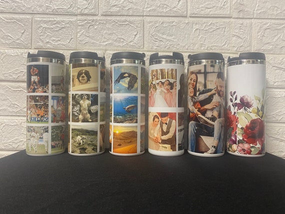 Personalised Travel Mugs Coffee Flask Mug Customised Photo - Etsy UK