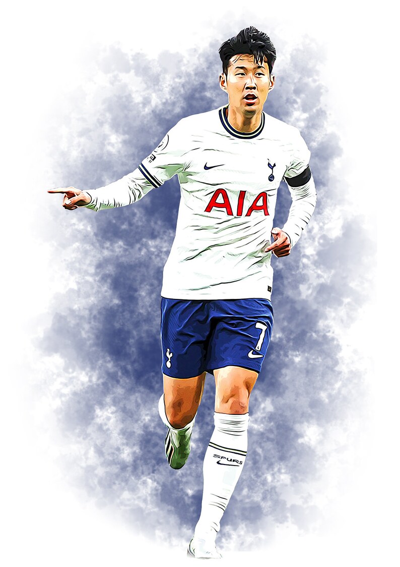 Son Heung-min 2022/23 Digital Art Print on Foamex Board or - Etsy