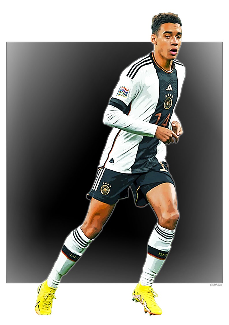 Jamal Musiala Germany 2022/23 Digital Art Print on Foamex - Etsy