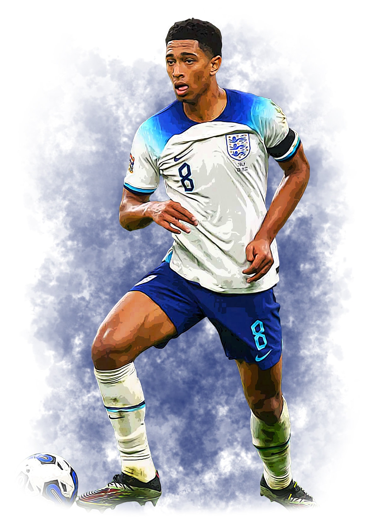 Jude Bellingham England 2022/23 Digital Art Print on Foamex - Etsy UK