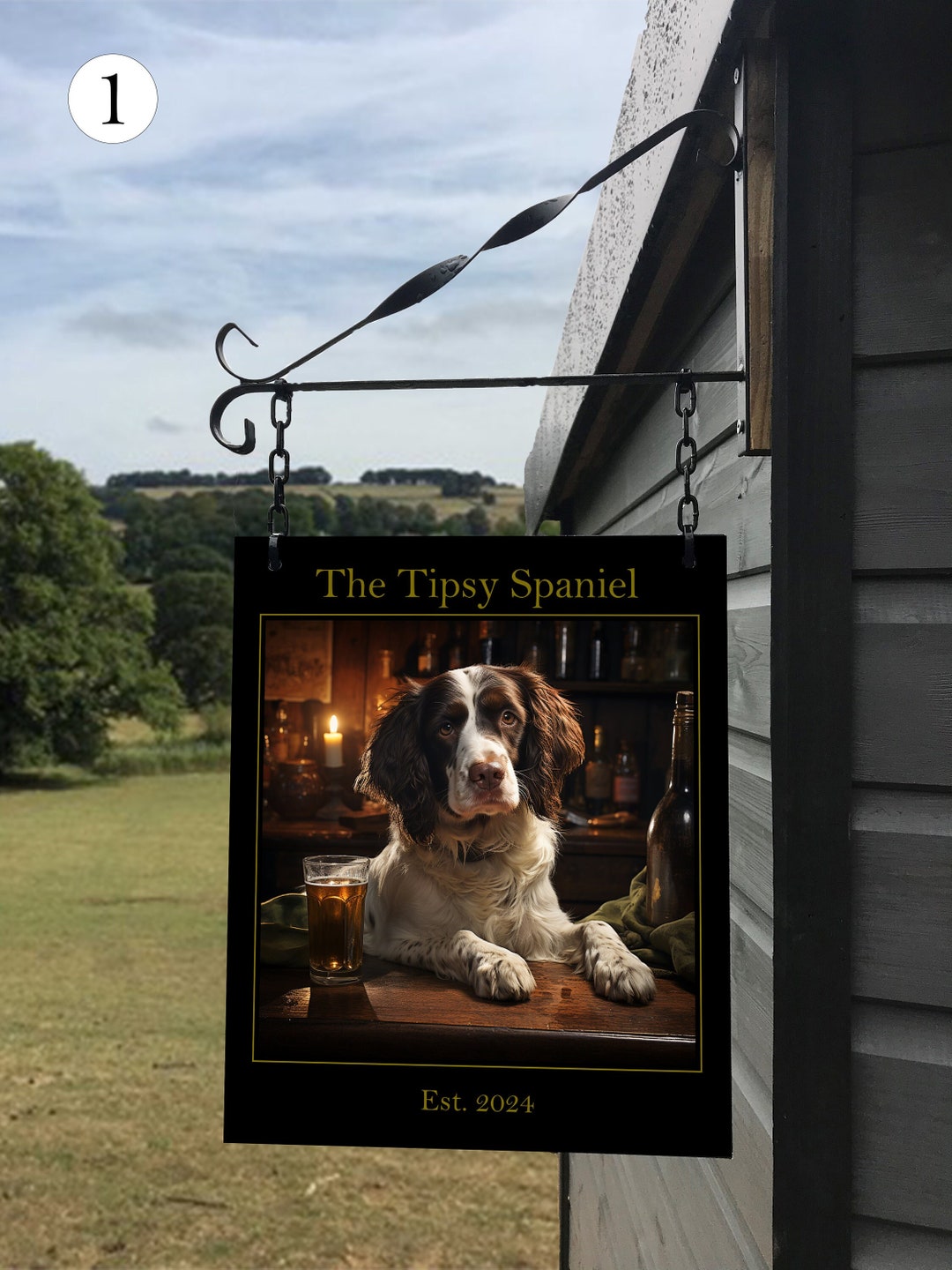 Customised Pet Hanging Pub Sign for Home Bar or Man Cave ...