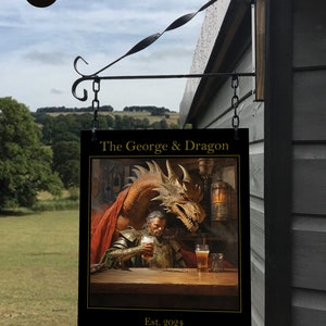 The George & Dragon Hanging Pub Sign for Home Bar or Man Cave! - the ...