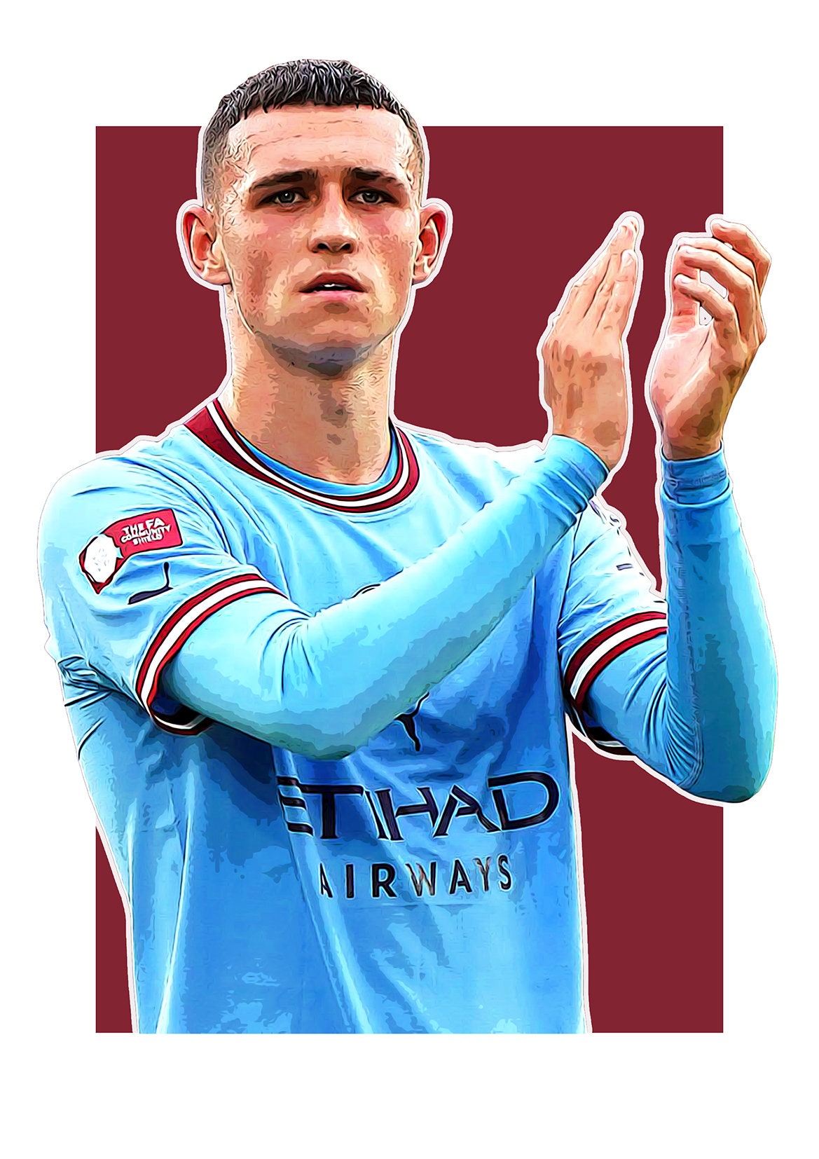 Phil Foden 2022/23 Digital Art Print - (on Foamex Board or Photo Paper ...